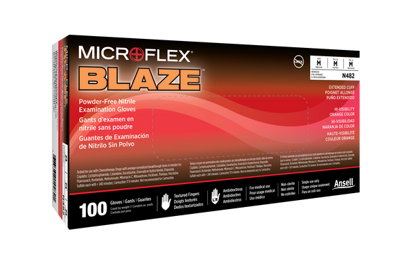 Home › Ansell MICROFLEX® Blaze® N48 Extended Length Nitrile Gloves - 98 ...