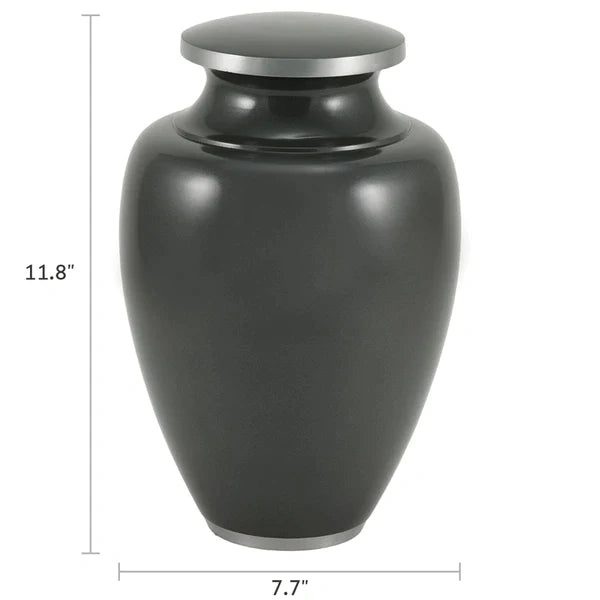 Extra Large Cremation Urn | XL Camden Carbon Gray | Designed for a lar ...