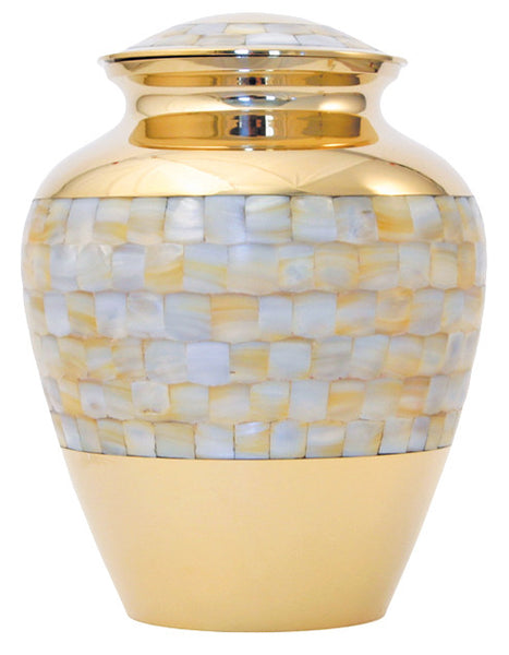 Elite Mother of Pearl Brass Urn | Terrybear Urn | Vision Medical