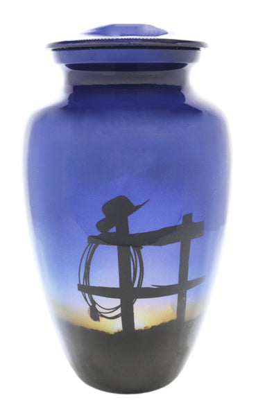 Cowboy Farewell Cremation Urn -Southwest Themed ash urn | Vision Medical